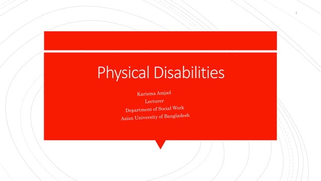 Physical disabilities | PPT