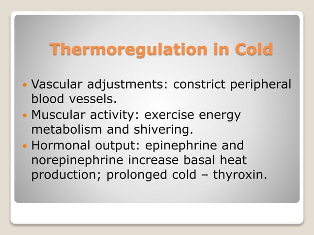 Thermoregulation of Body | PPT | Endocrine and Metabolic Diseases ...