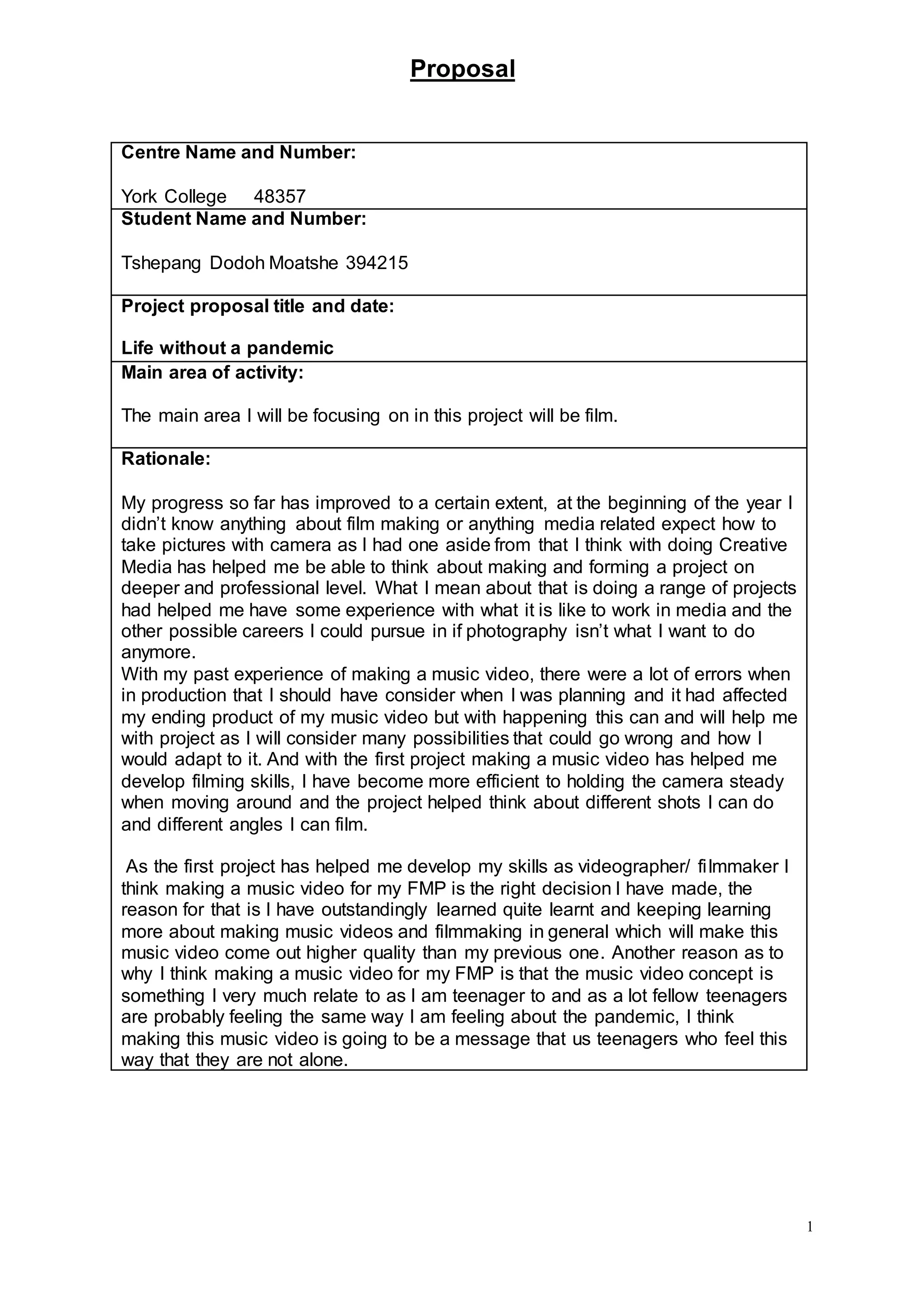 2. fmp proposal | PDF