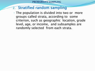 Sampling method | PPTX | College Planning | College Education