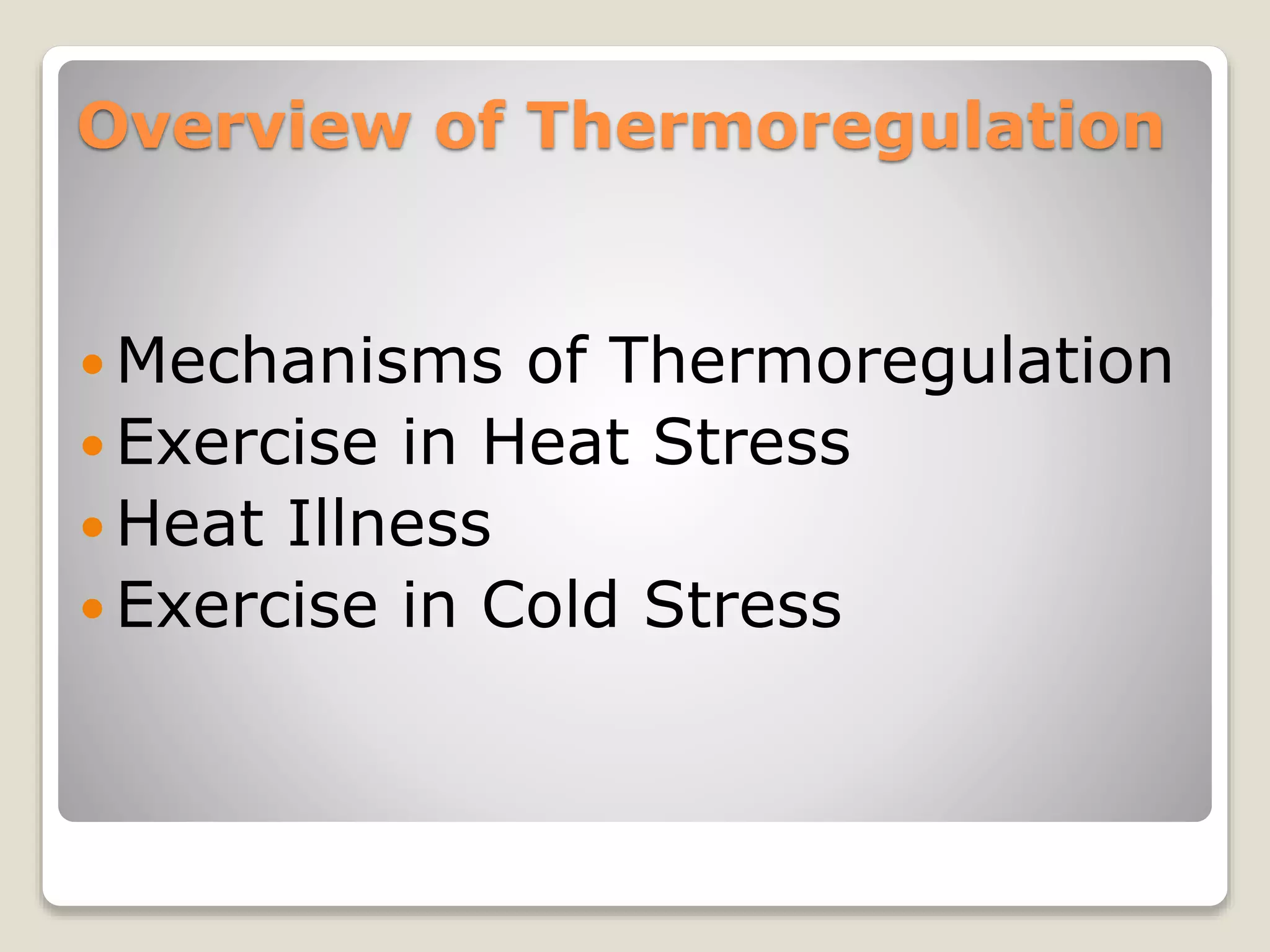 thermoregulation in human body | PPT