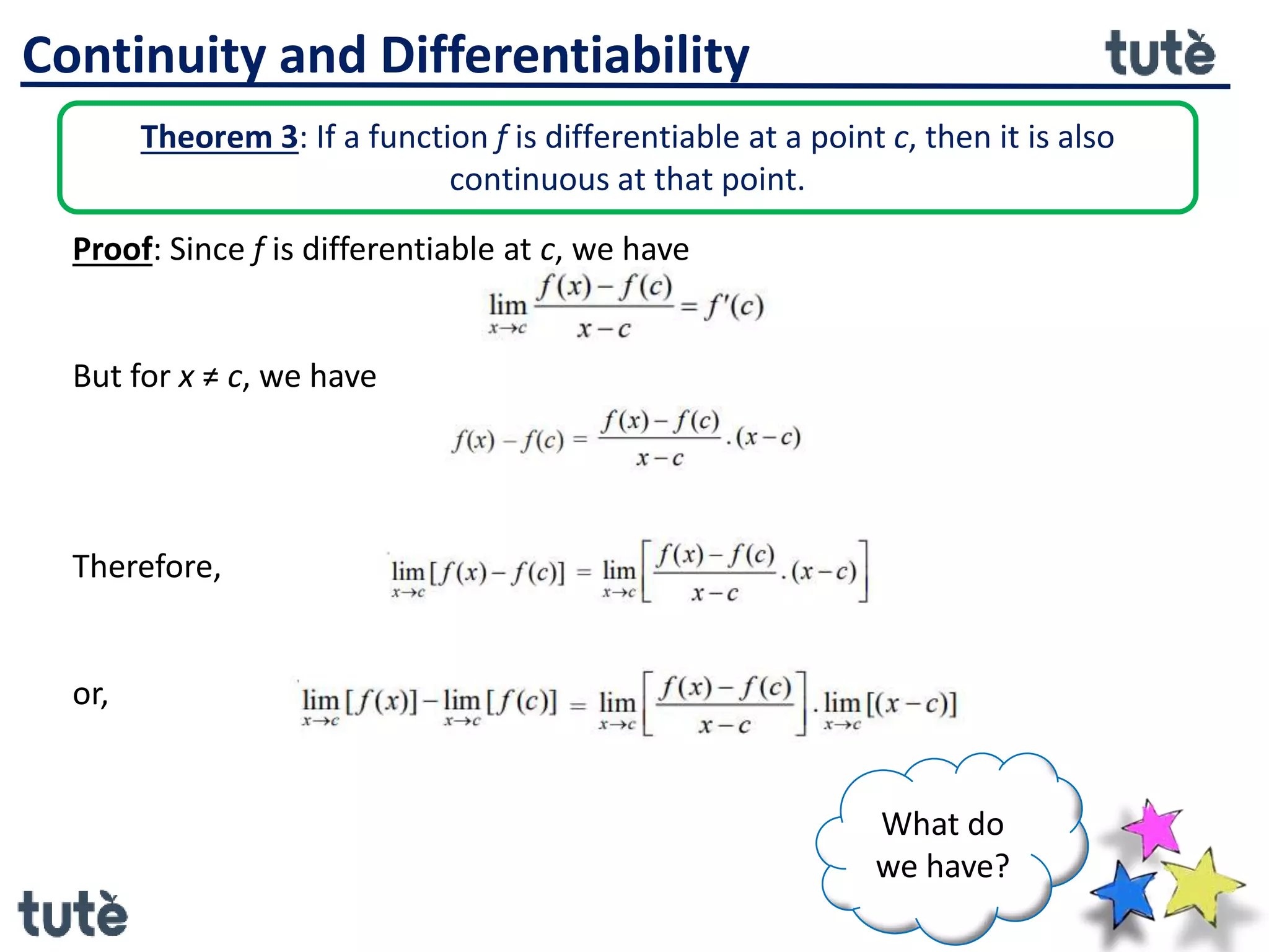 continuity and differentiability - differentiation introduction, chain rule | PPTX