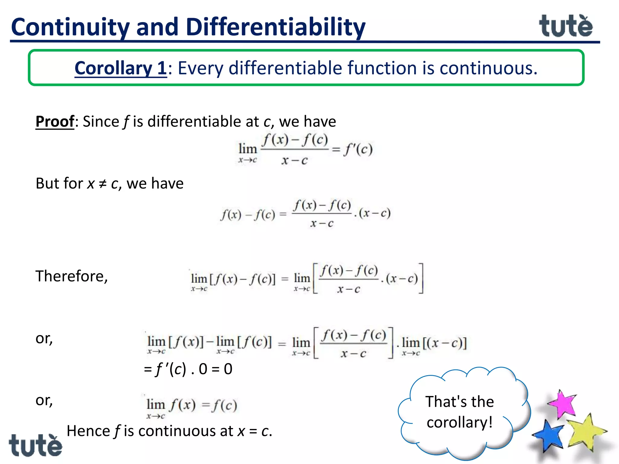 continuity and differentiability - differentiation introduction, chain rule | PPTX
