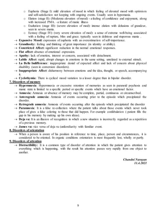 Psychiatry terminologies | DOCX
