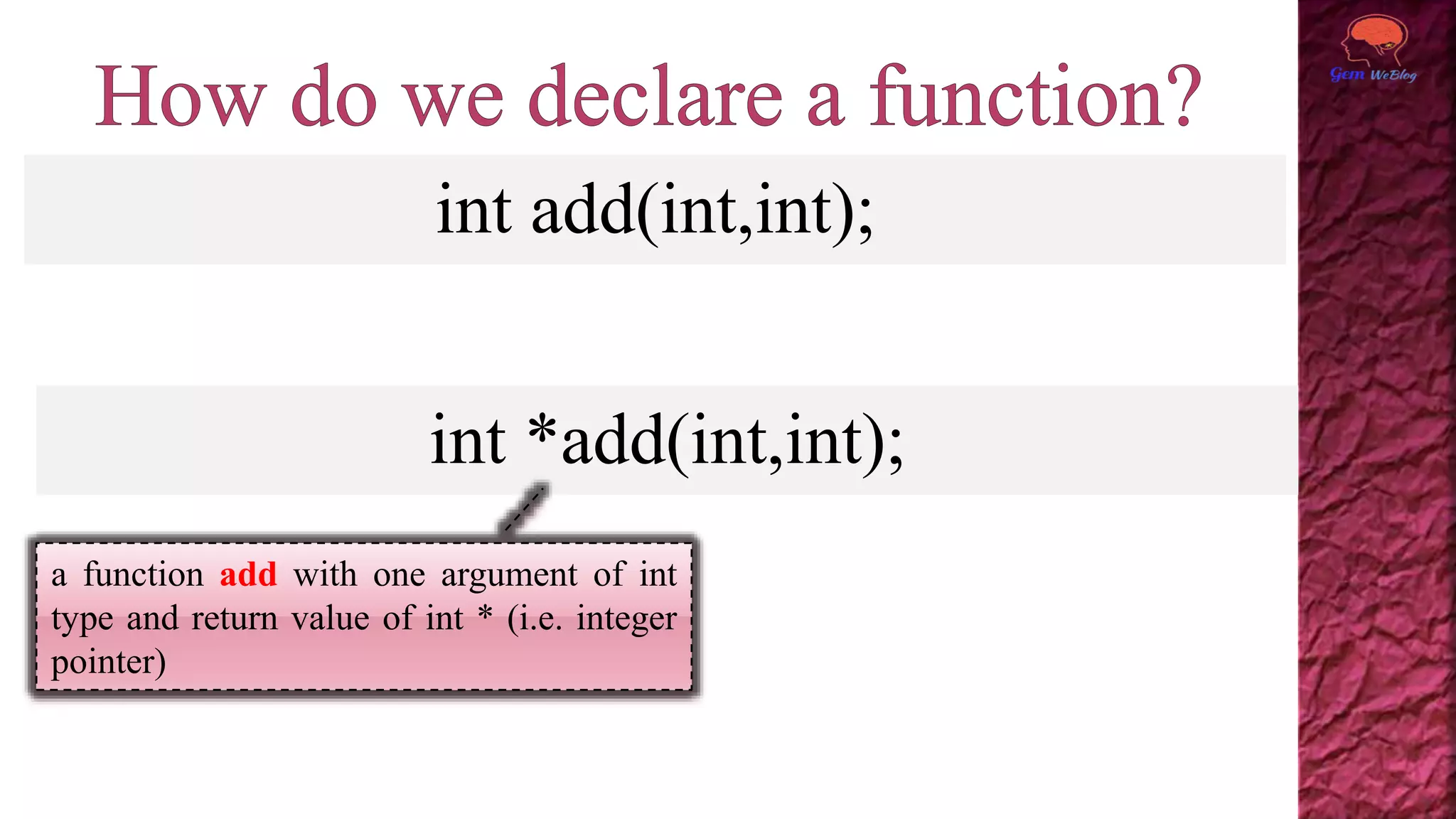 Function pointer | PPT Function pointer | PPT