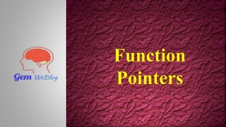 Function pointer | PPT