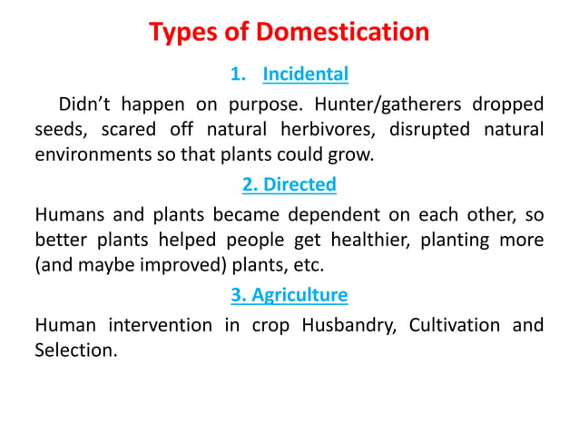 Domestication In Crop Plants GPB 202 | PPTX