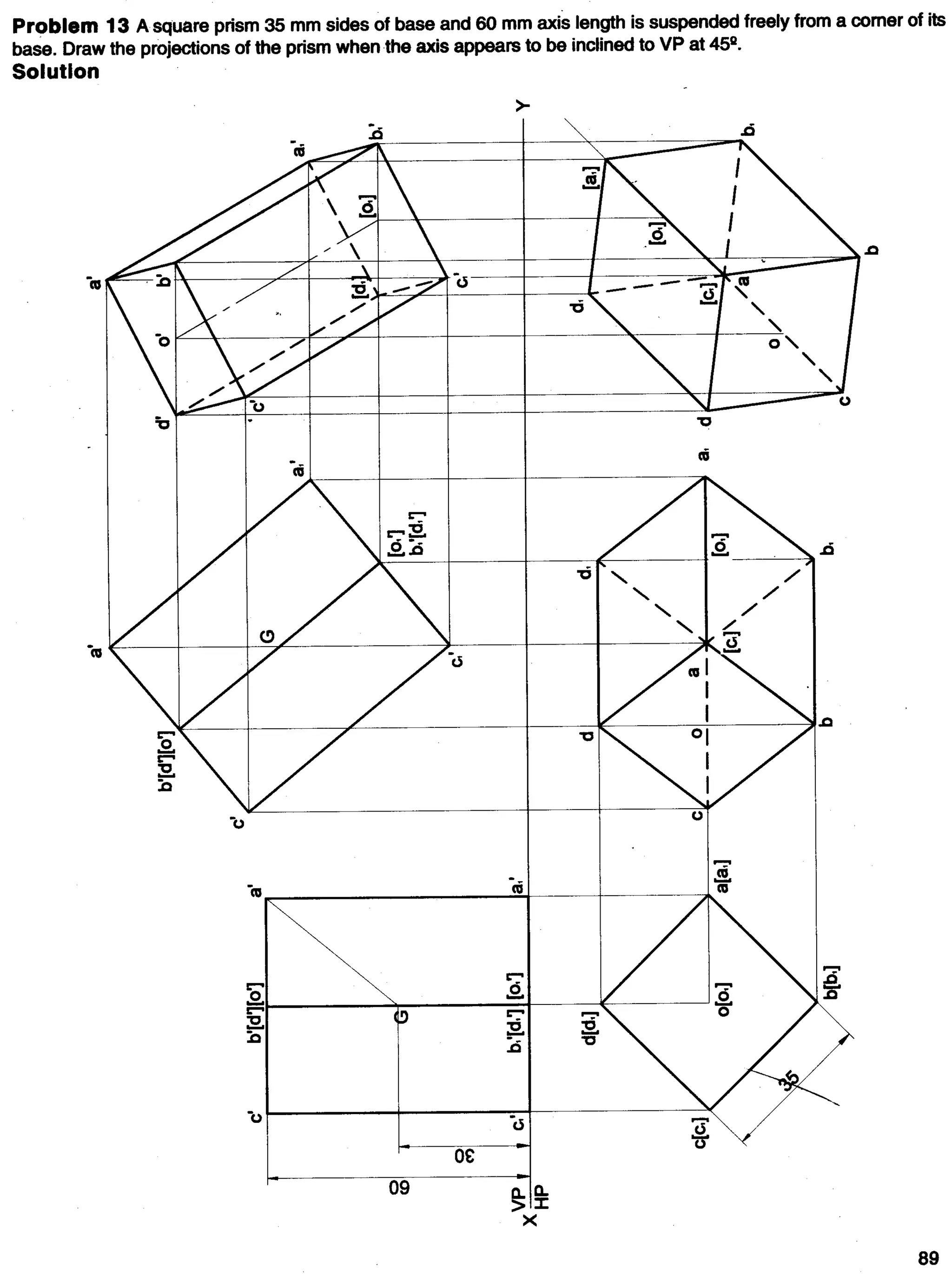 Projection of Solids- Engineering Graphics | PDF