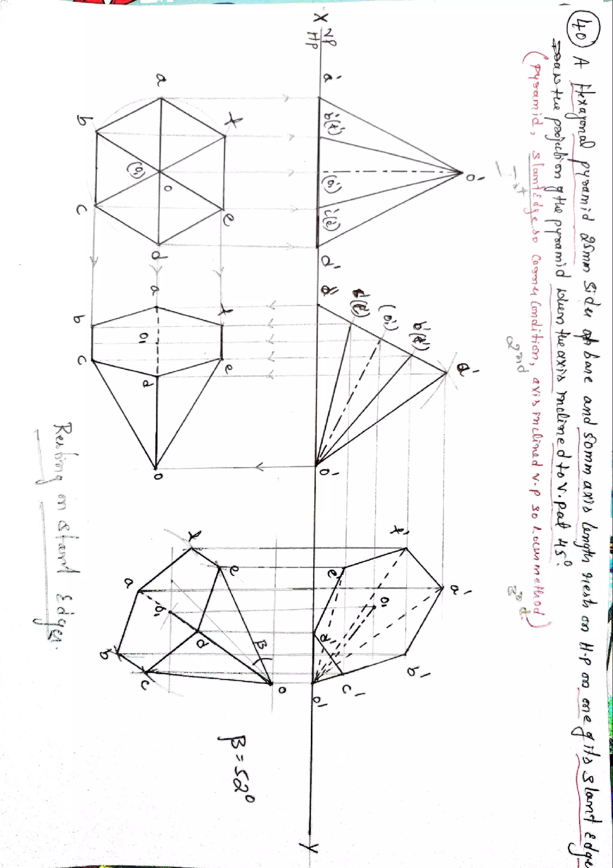 Projection of Solids- Engineering Graphics | PDF