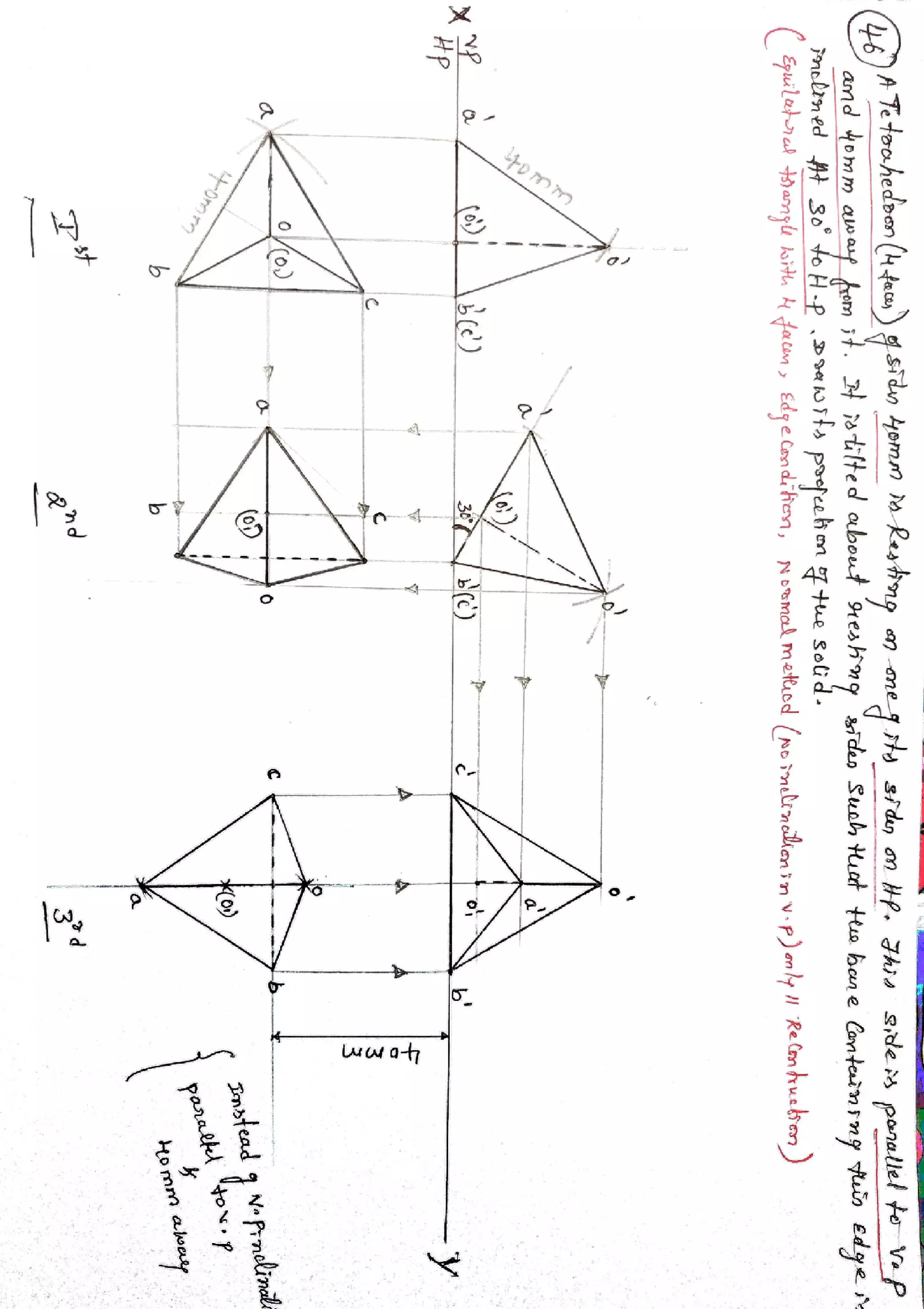 Projection of Solids- Engineering Graphics | PDF
