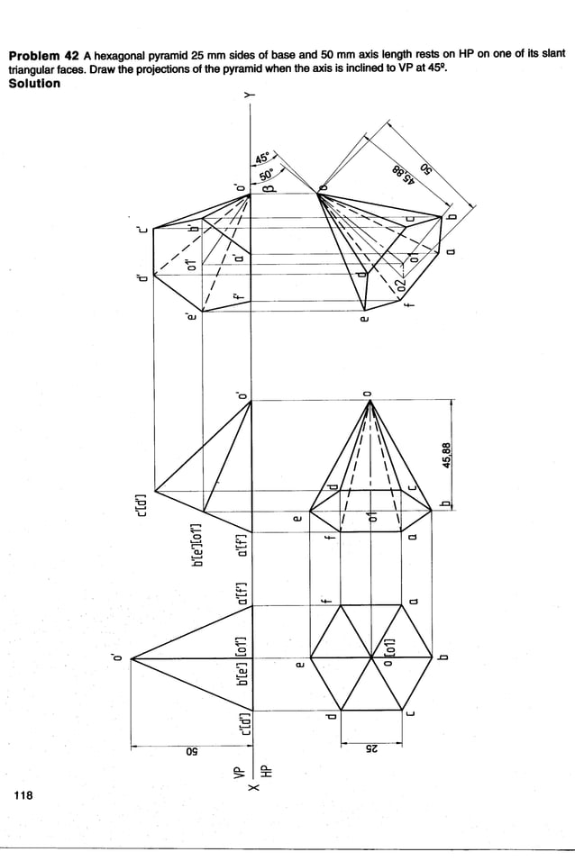 Projection of Solids- Engineering Graphics | PDF