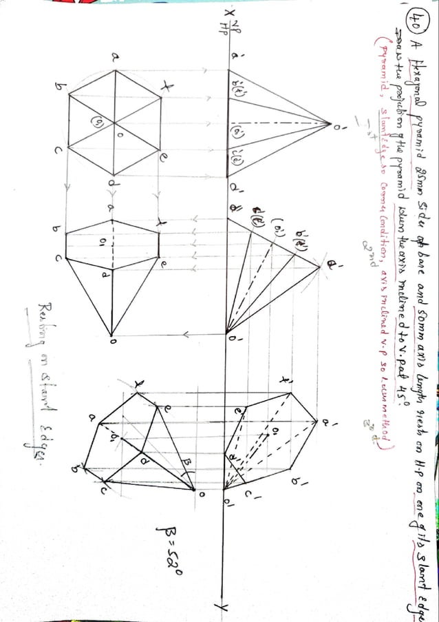 Projection of Solids- Engineering Graphics | PDF