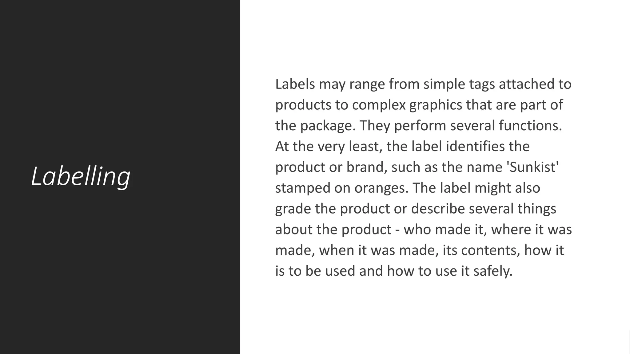 Branding,Packaging and Labeling | PPSX