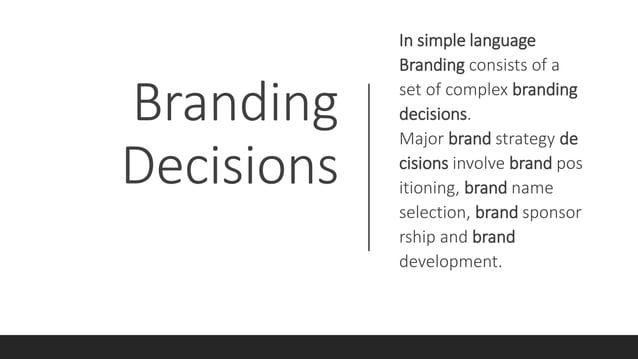 Branding,Packaging and Labeling | PPSX