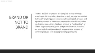 Branding,Packaging and Labeling | PPSX