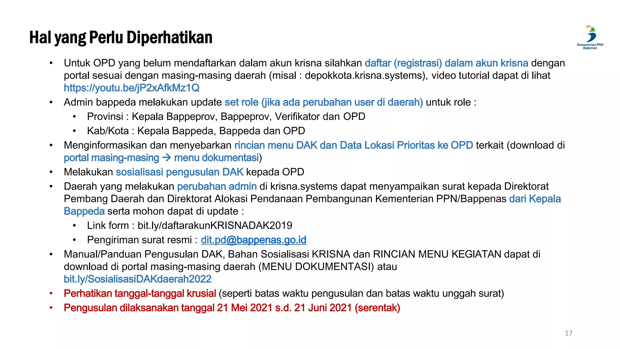 tata cara pengusulan dak 2022 dan manual pengusulan krisna | PDF