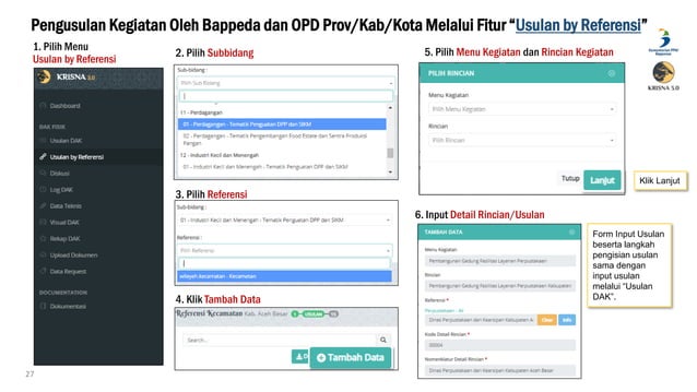 tata cara pengusulan dak 2022 dan manual pengusulan krisna | PDF