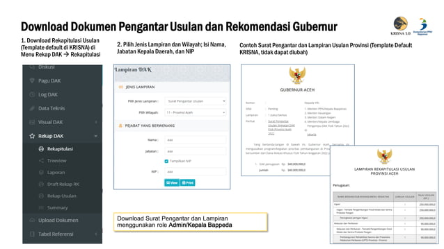 tata cara pengusulan dak 2022 dan manual pengusulan krisna | PDF
