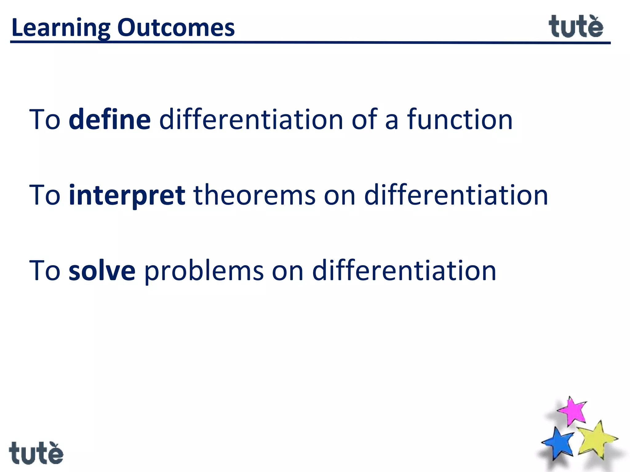 Differentiation introduction, chain rule | PPTX