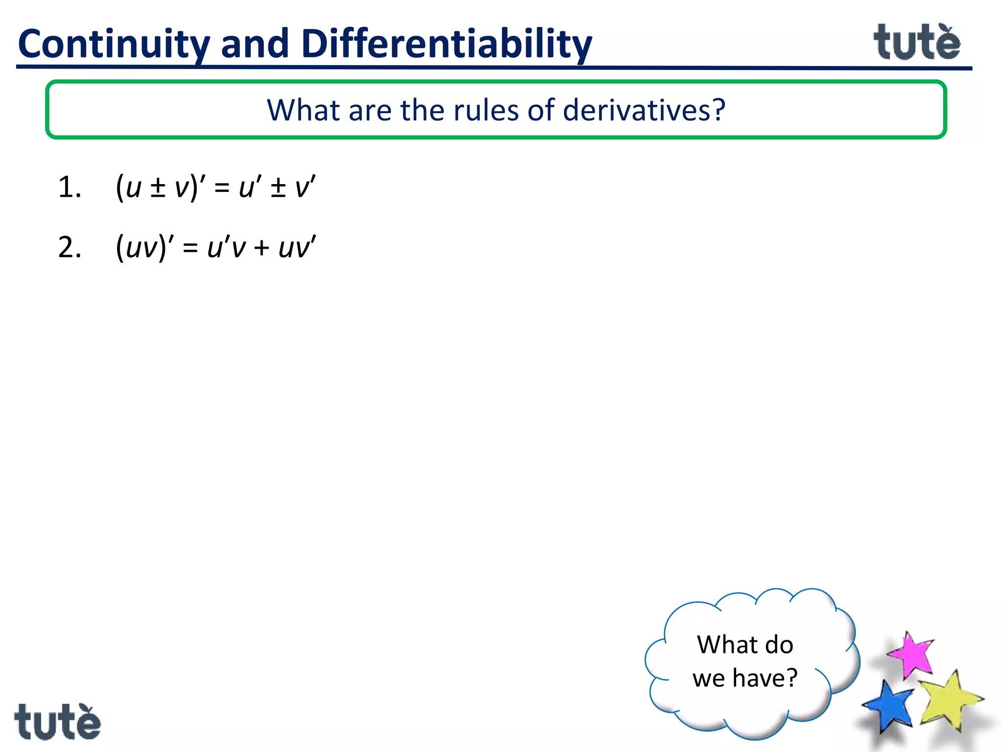Differentiation introduction, chain rule | PPTX