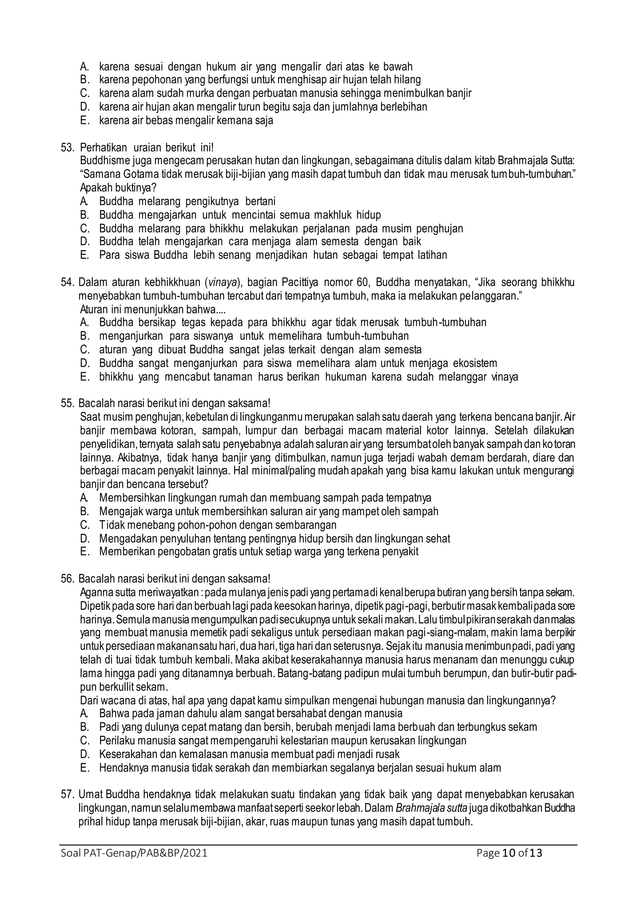 2. soal agama budha xi | DOCX