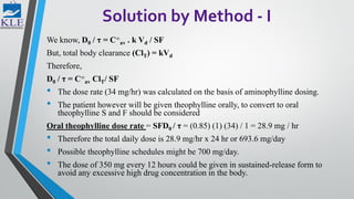 Designing of dosage regimen | PDF