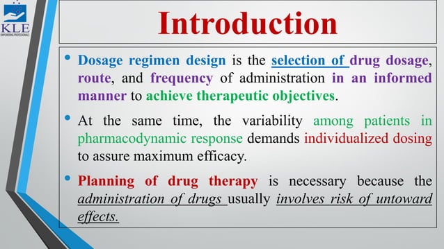 Designing of dosage regimen | PDF | Chemistry | Science