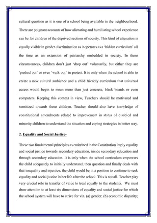 Universalization of Secondary Education and its Implications for ...