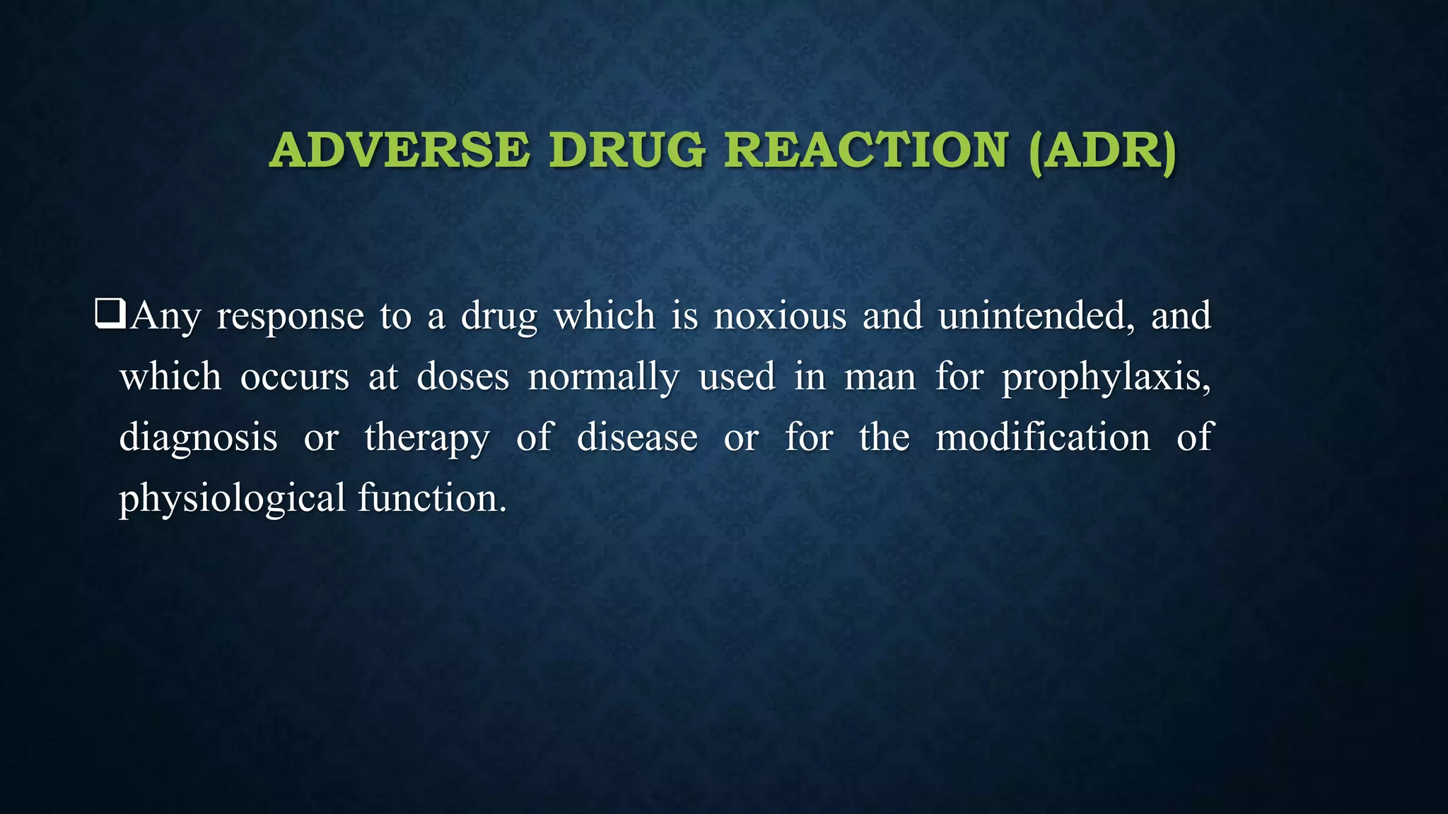 Adverse drug reactions | PPTX