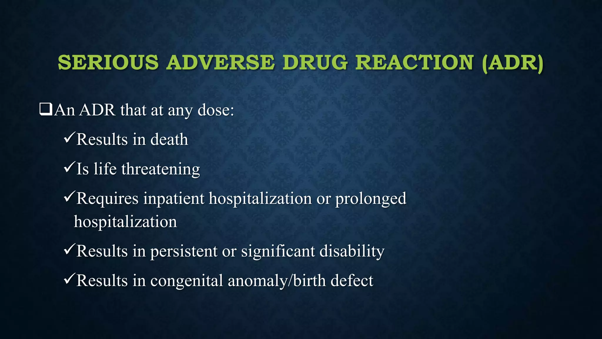 Adverse drug reactions | PPTX