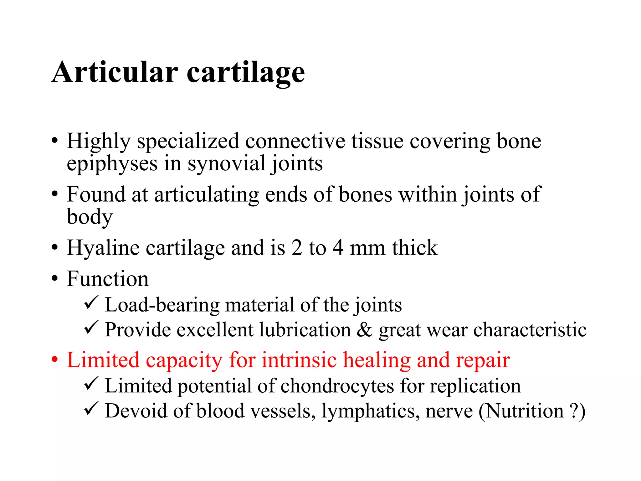 Anatomy of articular cartilage & Osteoarthritis | PPTX