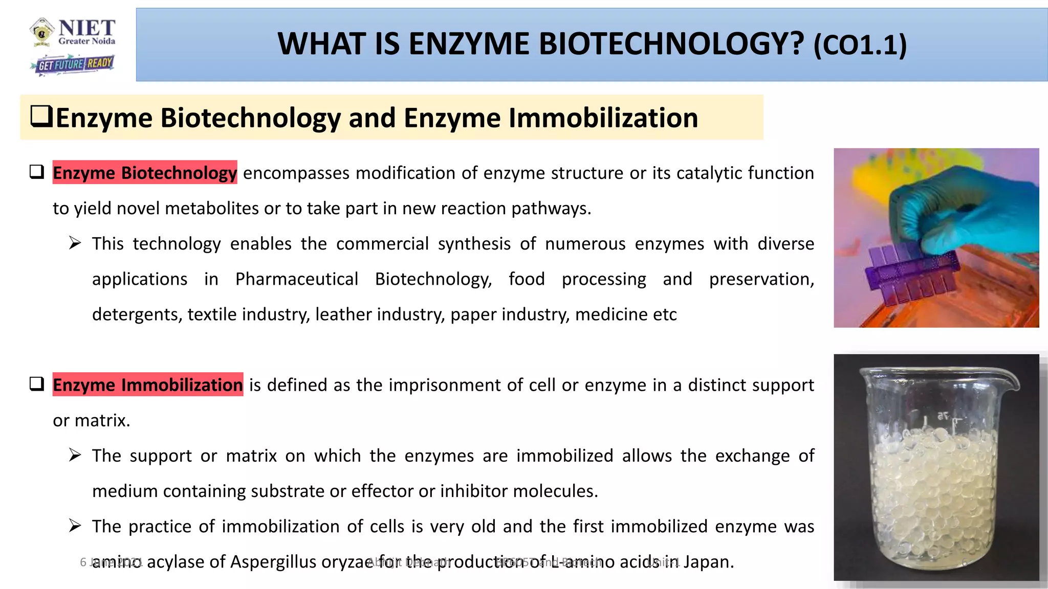 Enzyme Biotechnology | PPTX