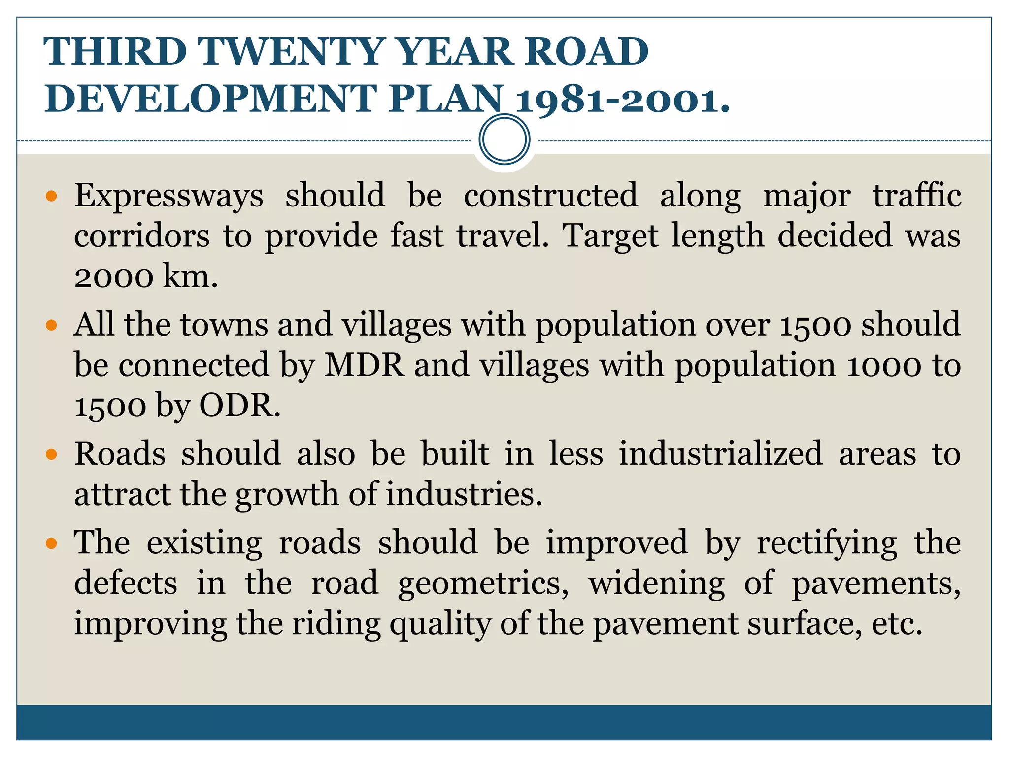2.1 HIGHWAY TRANSPORTATION : HIGHWAY PLANNING AND DEVELOPMENT (TRE ...