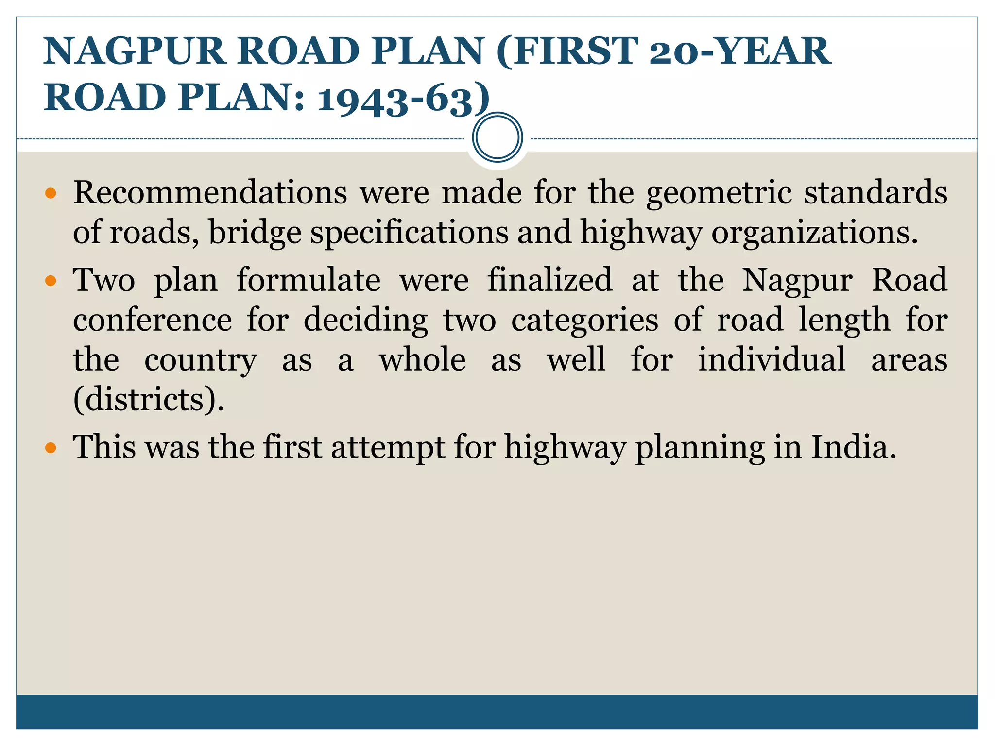 2.1 HIGHWAY TRANSPORTATION : HIGHWAY PLANNING AND DEVELOPMENT (TRE ...