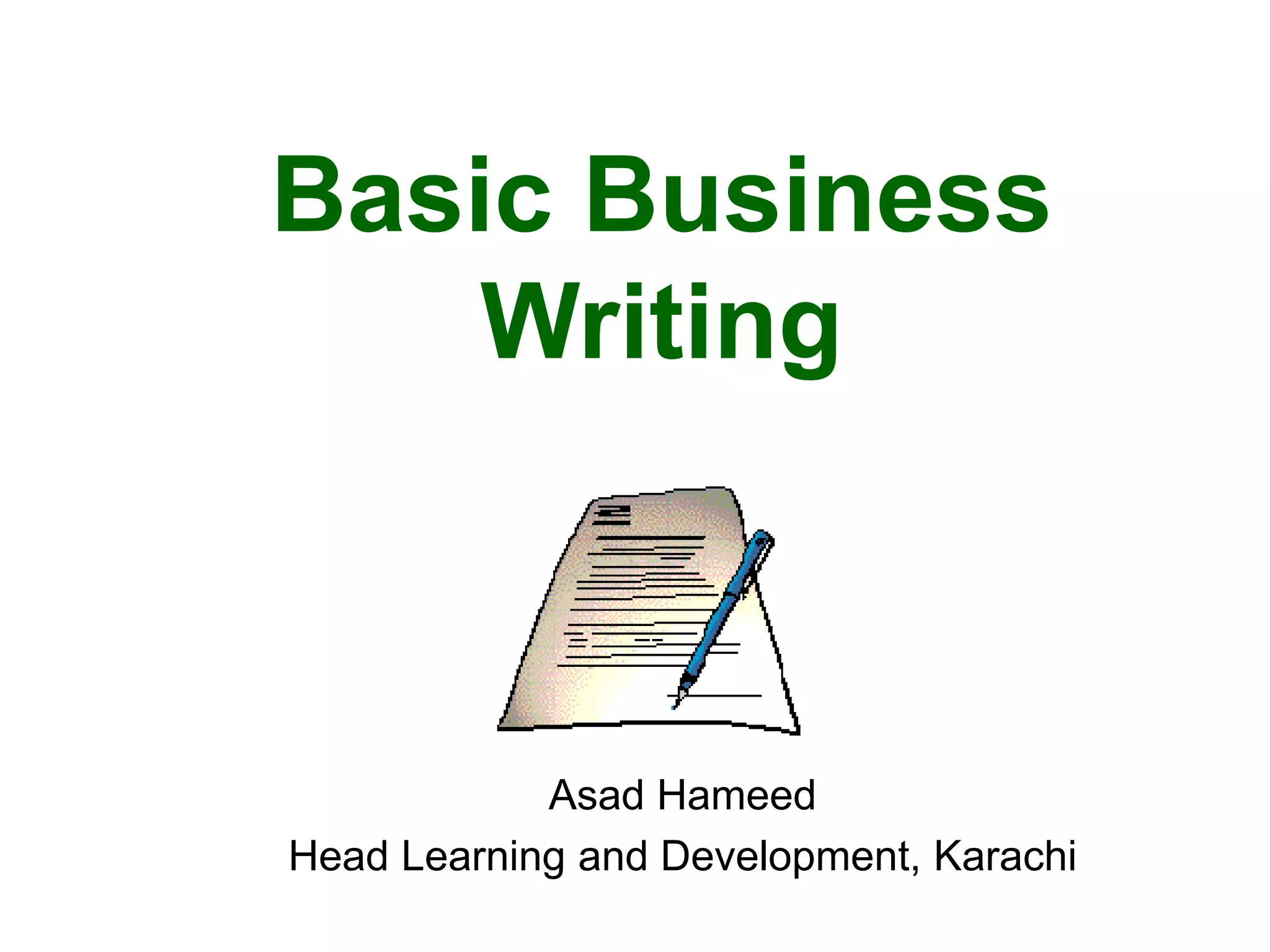 What is Business Writing | PPT | Business | Business and Finance