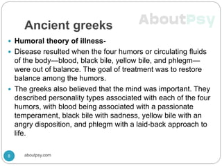 Mind body relationship: Historical perspective|Health psychology ...