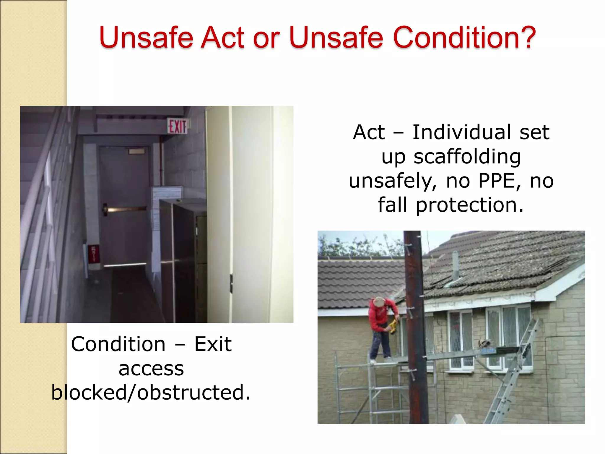 Unsafe Act and Unsafe condition | PPT