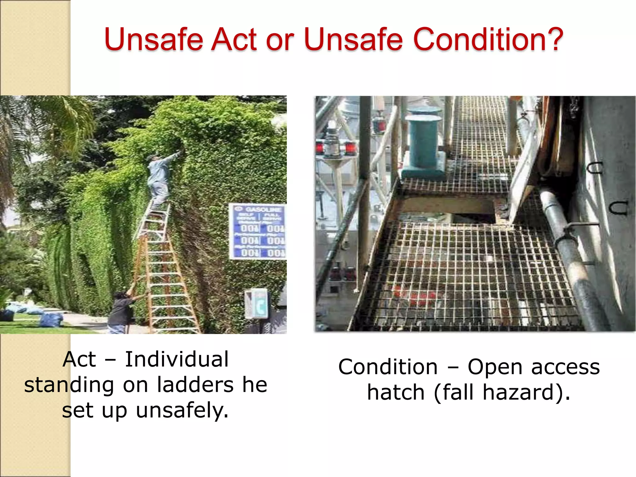 Unsafe Act and Unsafe condition | PPT