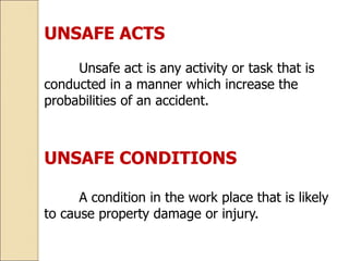 Unsafe Act and Unsafe condition | PPT