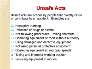 Unsafe Act and Unsafe condition | PPT