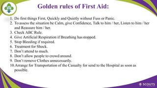 GOLDEN RULES OF FIRST AID | PPTX