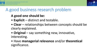 2. lecture 2 formulation of a research problem | PPT