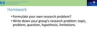 2. lecture 2 formulation of a research problem | PPT | Free Download