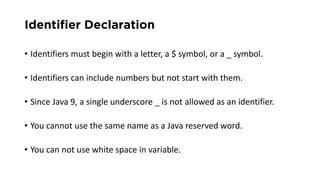 Variable in java | PPT