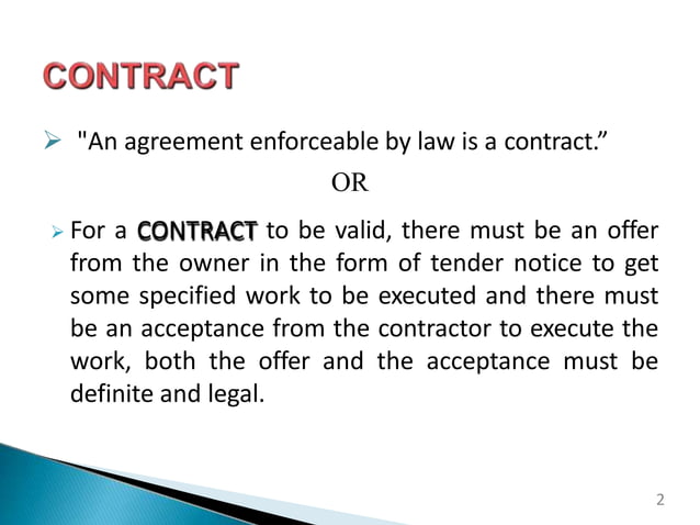 types of contracts | PPT