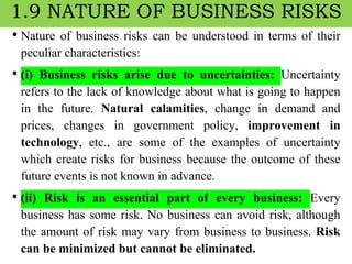 Nature and Causes of Business Risks PGP VIVA VVIT | PPT