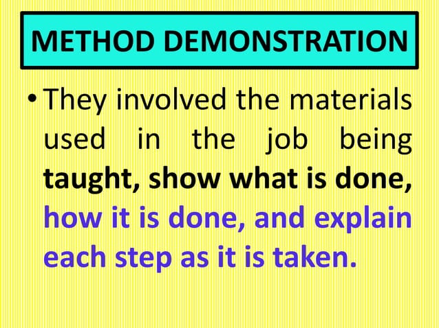 2. demonstration method