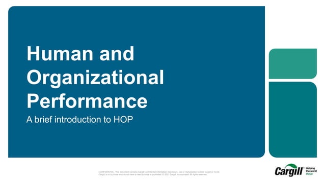 2. Human and Organizational Performance | PPT