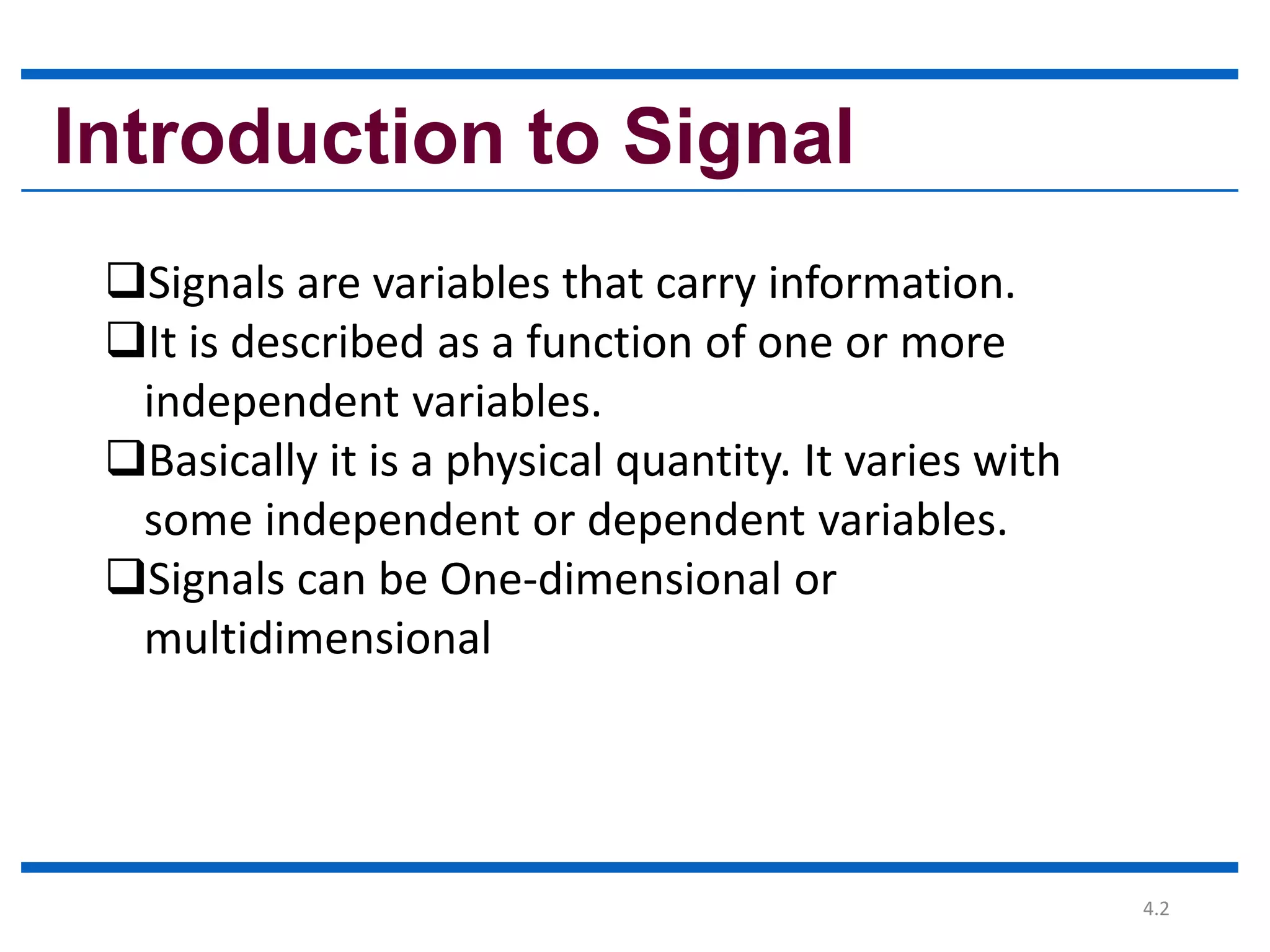 2. classification of signals | PPTX