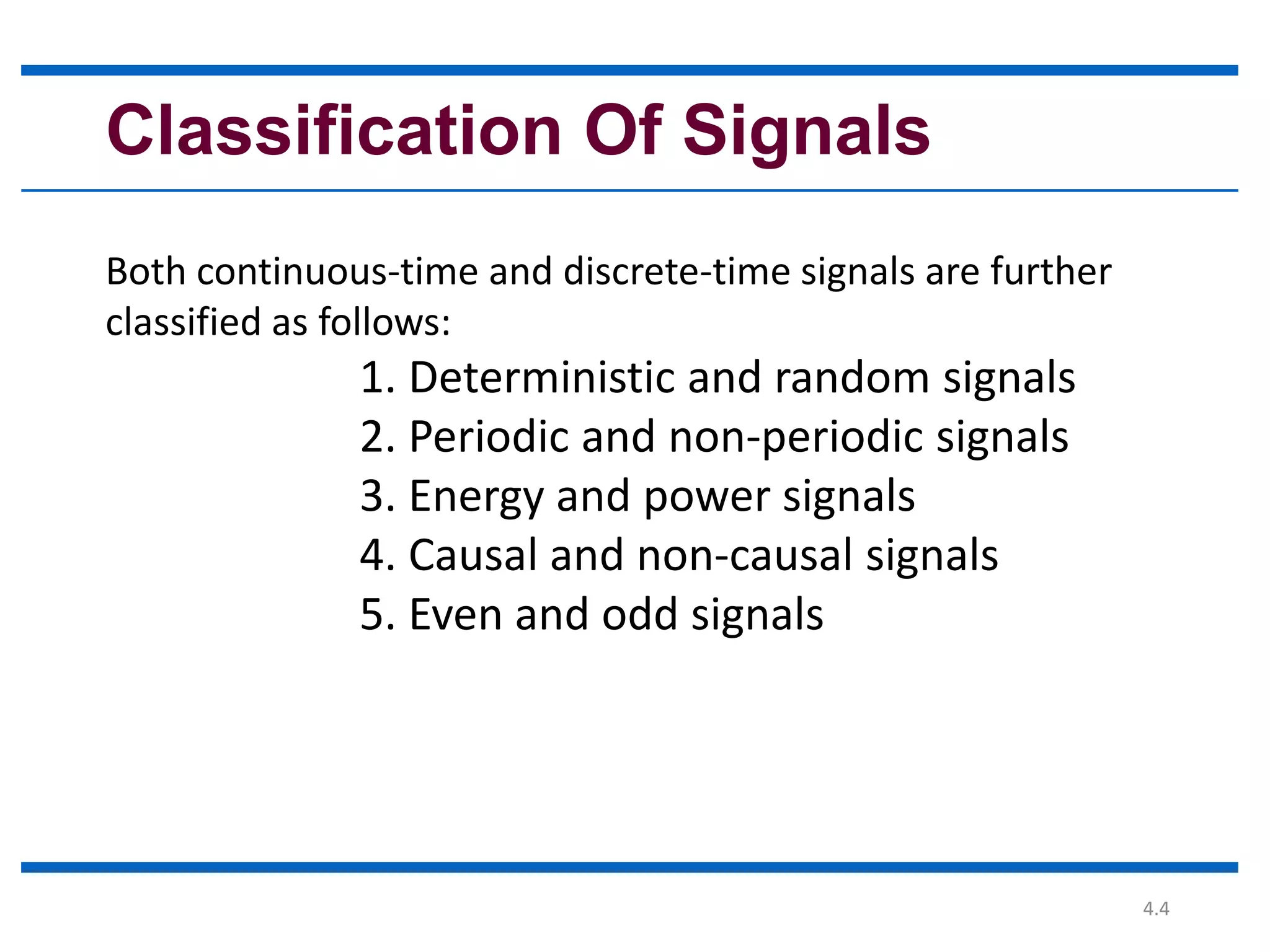 2. classification of signals | PPTX